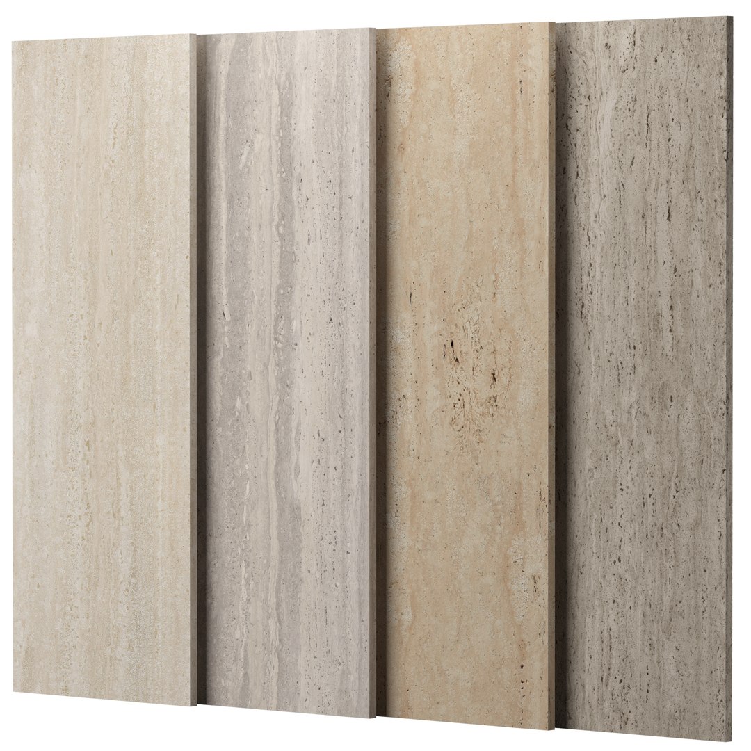3D Model Travertine Porcelain Tiles - Set 04 - TurboSquid 2434713
