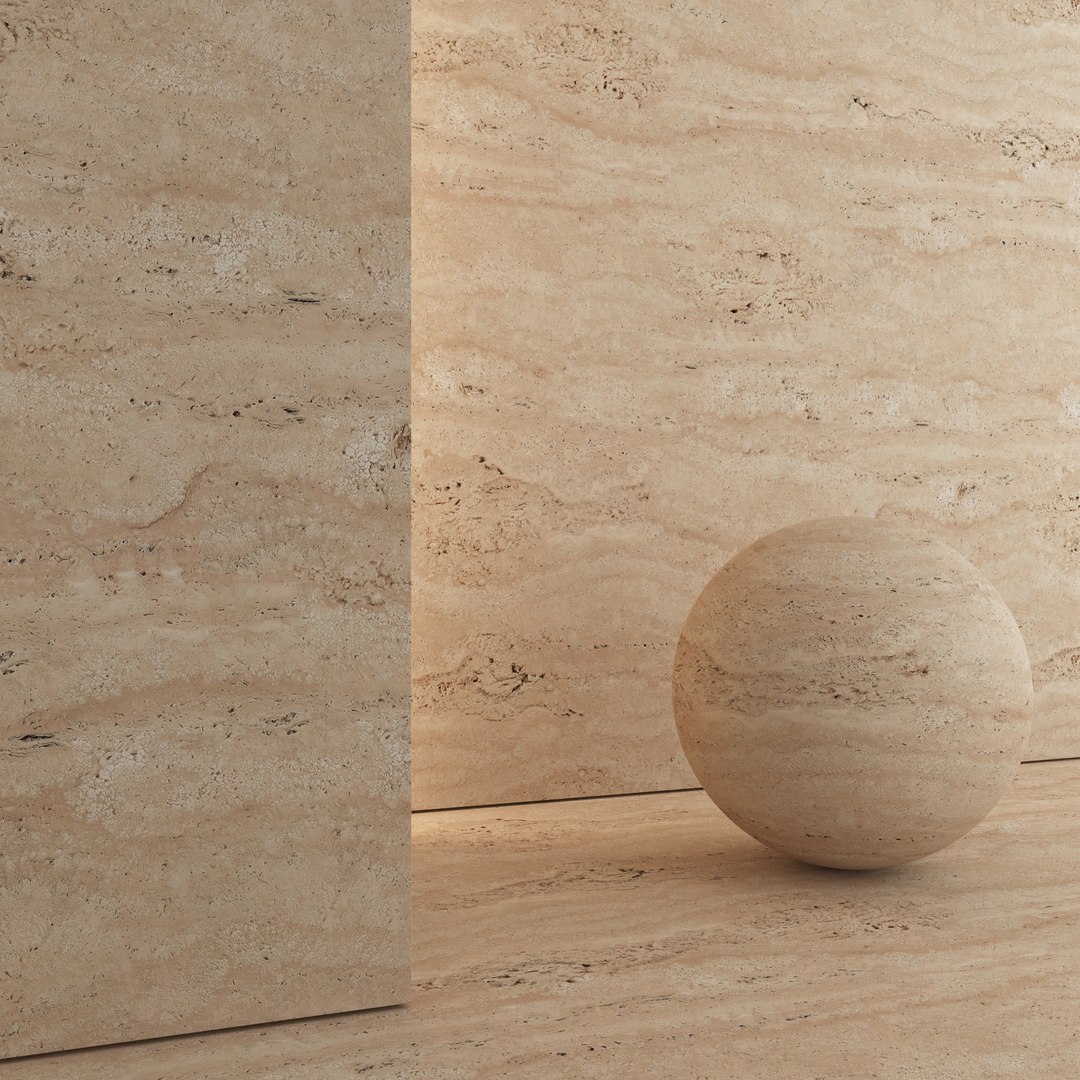3D Model Travertine Porcelain Tiles - Set 04 - TurboSquid 2434713
