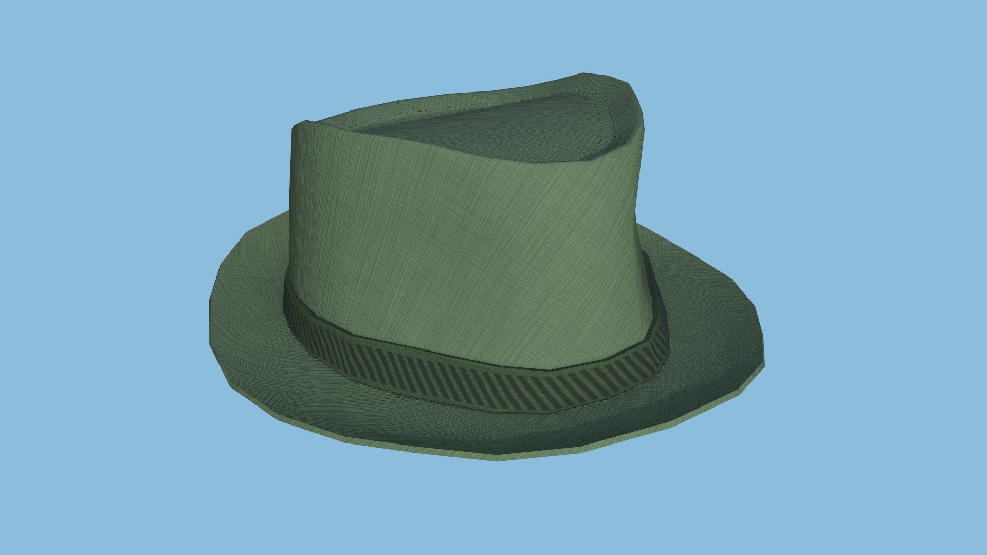 Green Trilby Hat - Character Design Fashion 3D model - TurboSquid 1728522