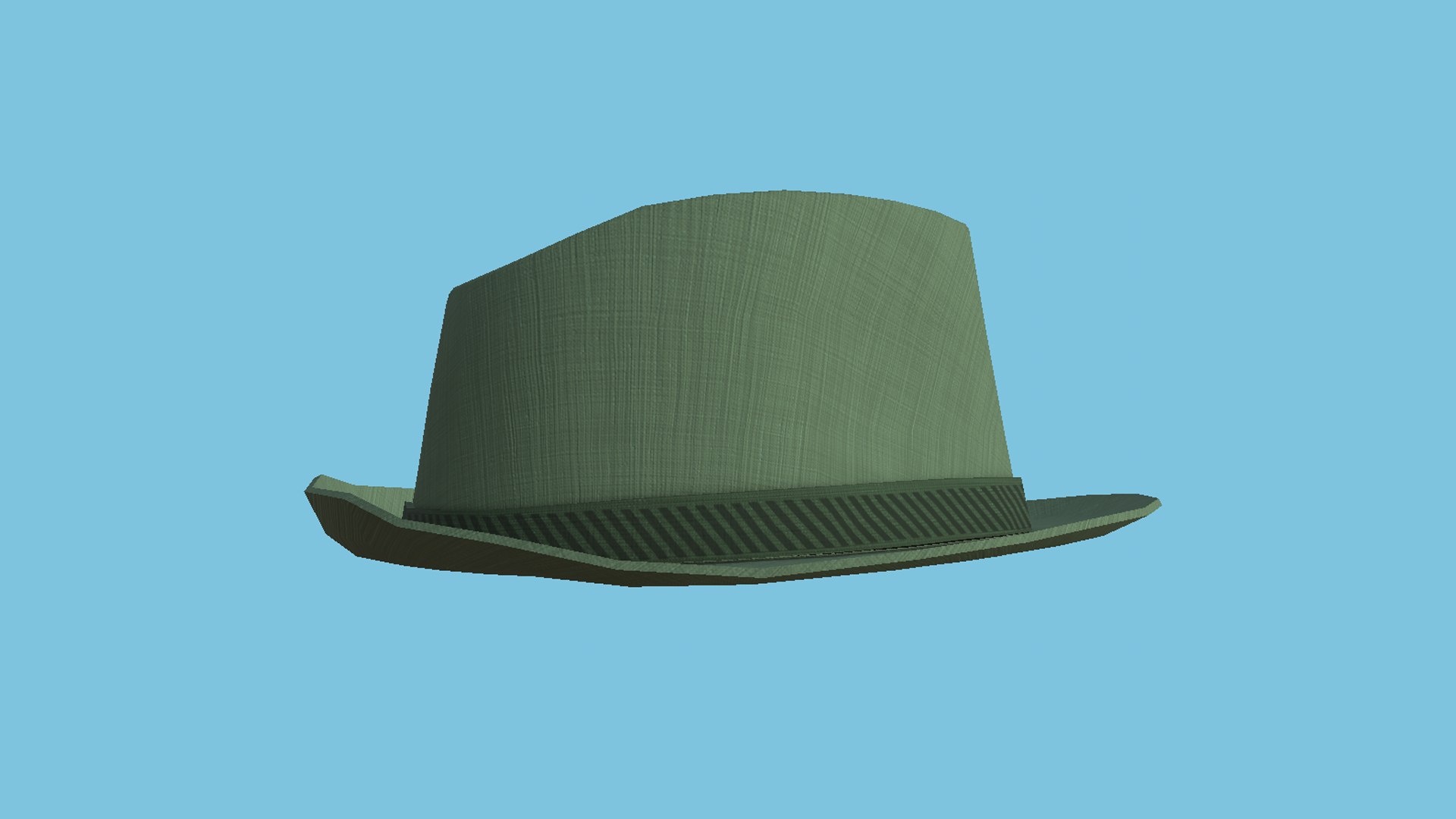 Green Trilby Hat - Character Design Fashion 3D model - TurboSquid 1728522