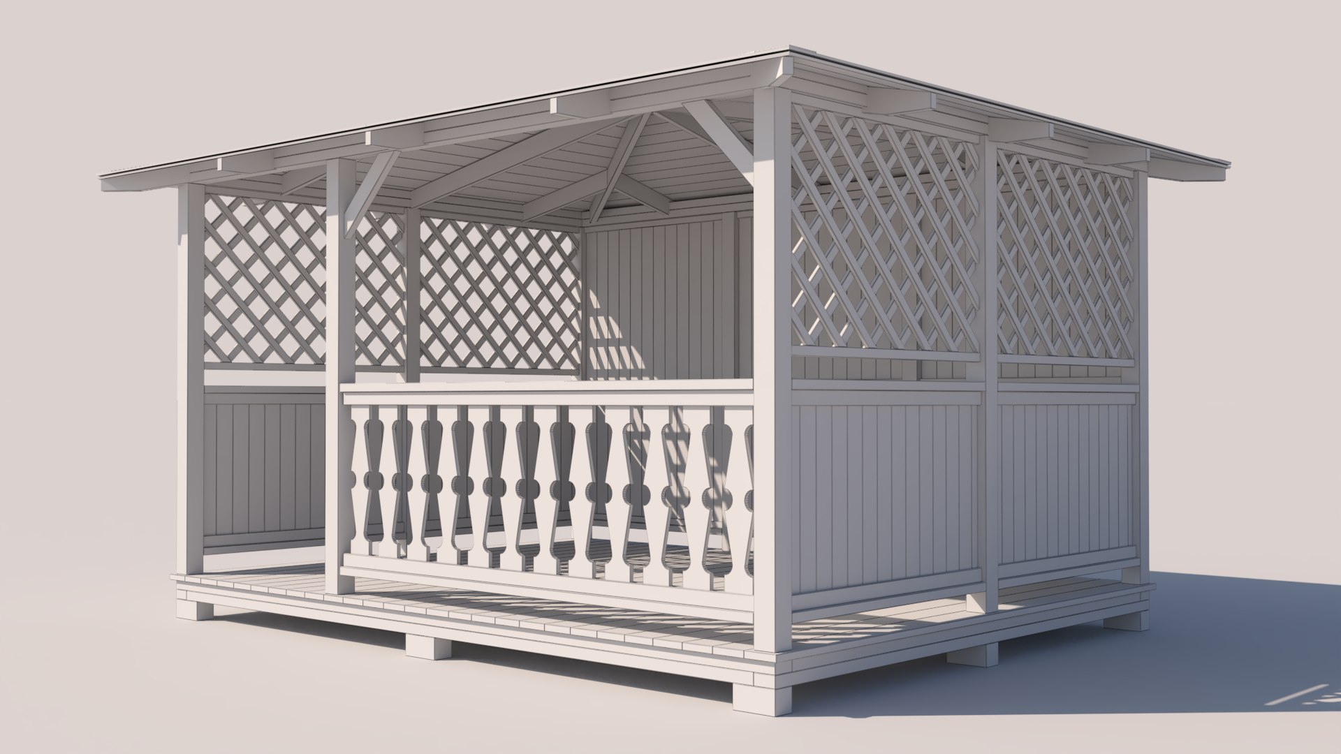 Wooden Pavilion and Gazebos 3D model - TurboSquid 2170879