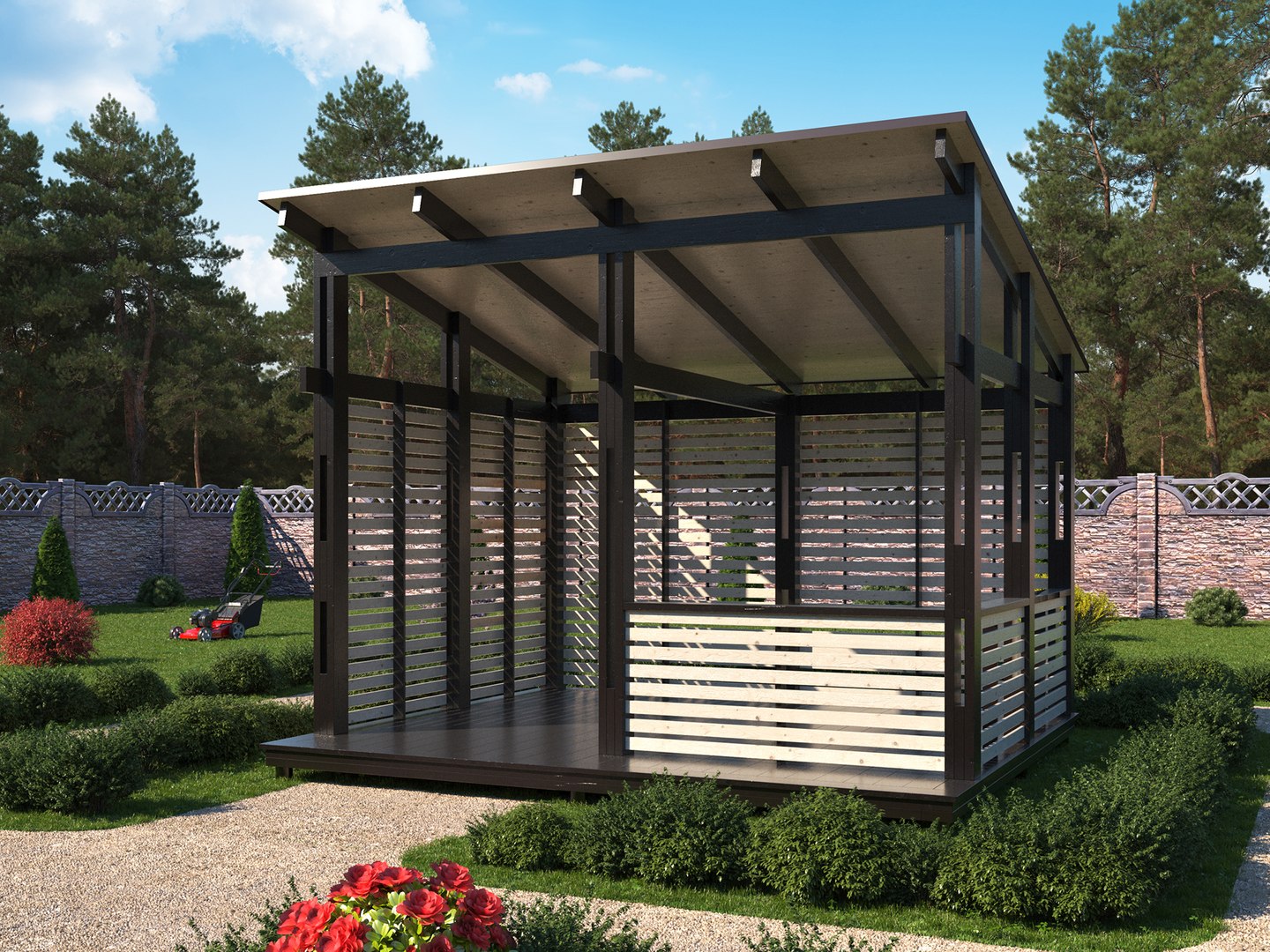 Wooden Pavilion and Gazebos 3D model - TurboSquid 2170879