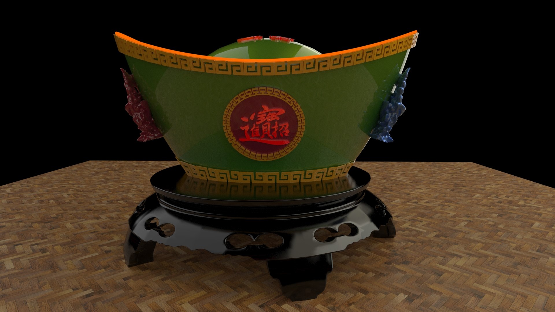 3D Chinese Gold Ingot Model - TurboSquid 2138745