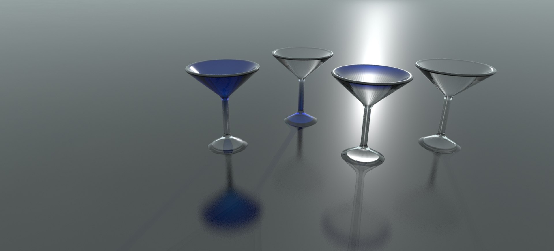 3d model martini glasses