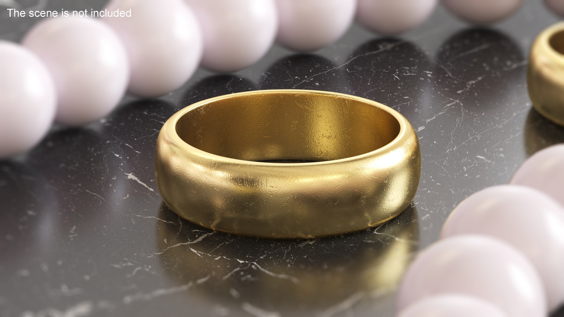 3D Model Gold Wedding Ring - TurboSquid 2117328