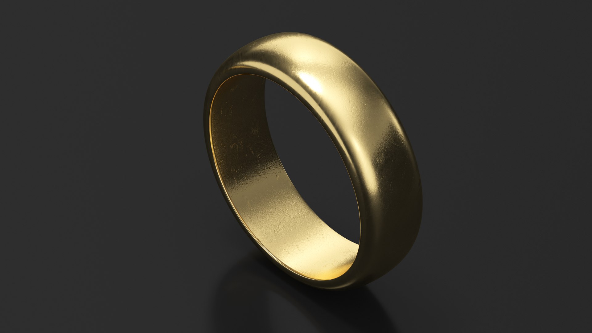 3D Model Gold Wedding Ring - TurboSquid 2117328