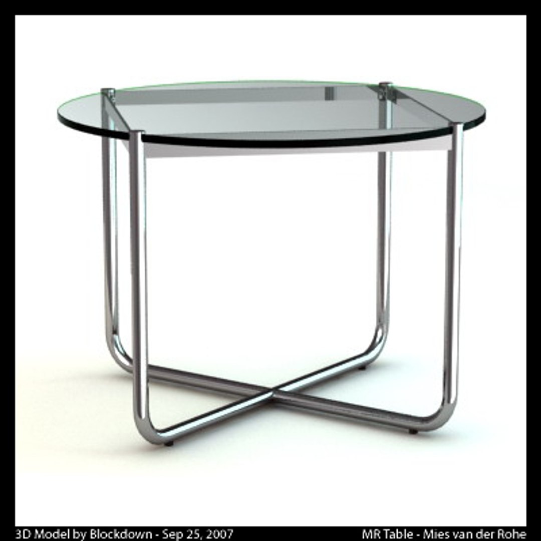 Mies Van Glass Table 3d Ma