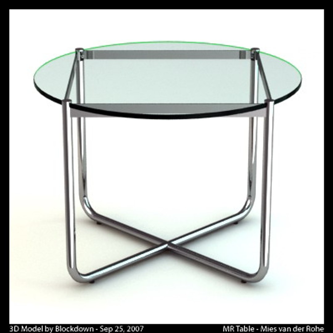 Mies Van Glass Table 3d Ma