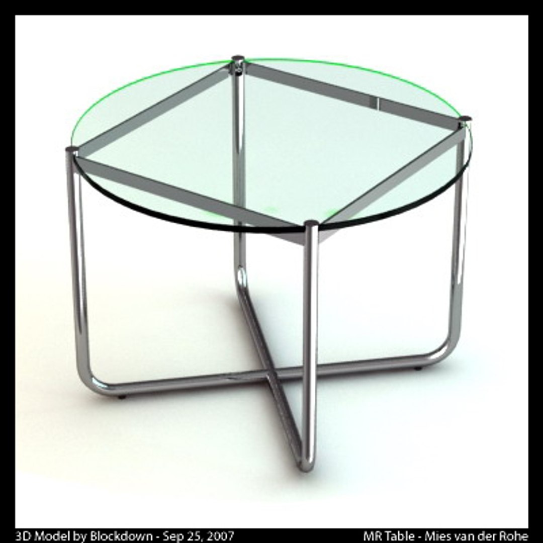 Mies Van Glass Table 3d Ma