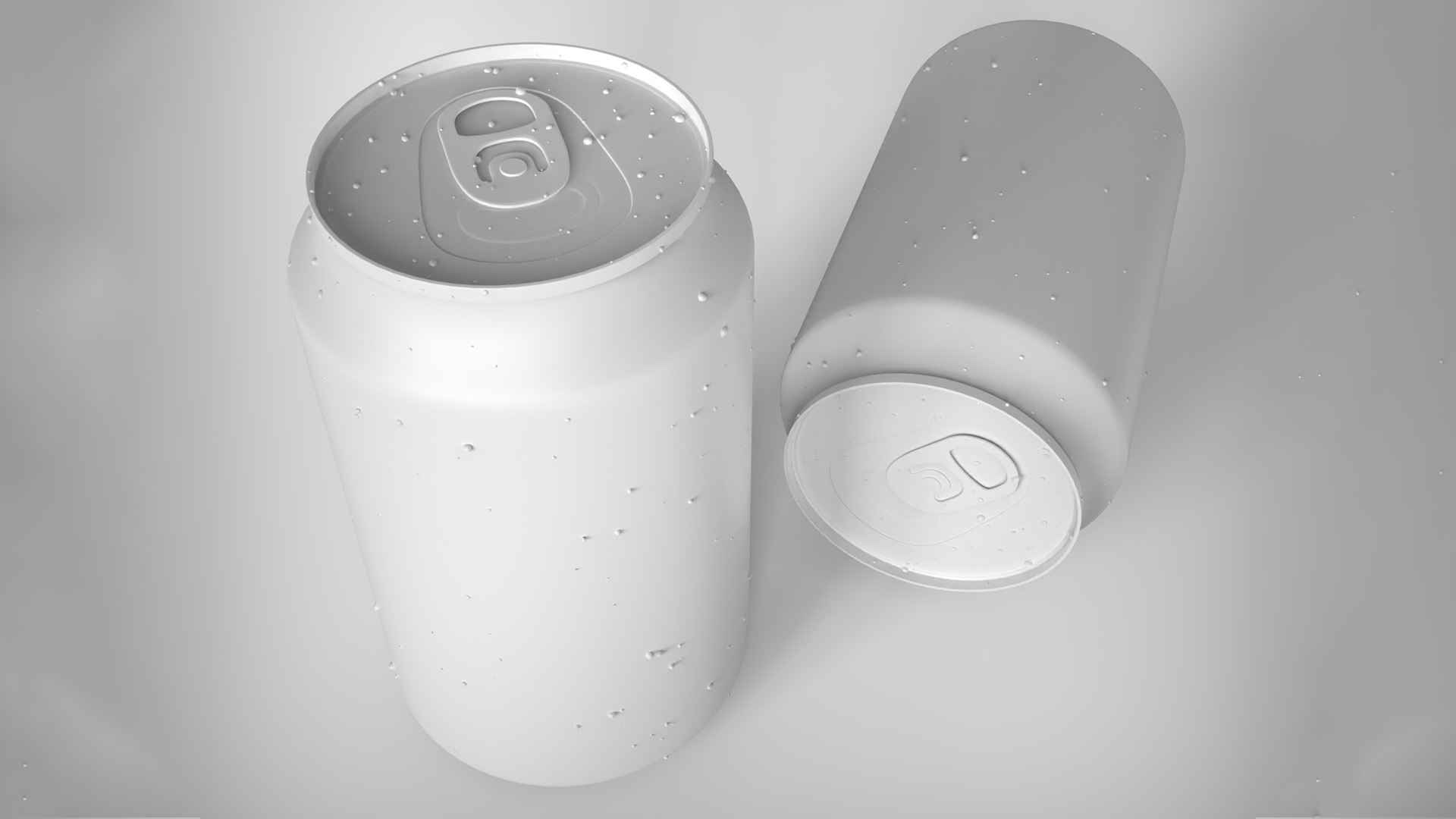 Beverage Can 330ml With Label And Water Drops 3D Model - TurboSquid 2149537