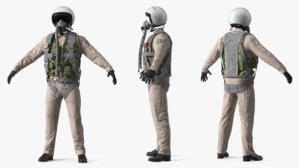 modelo 3d Uniforme de piloto de avión de combate ruso - TurboSquid 2388757
