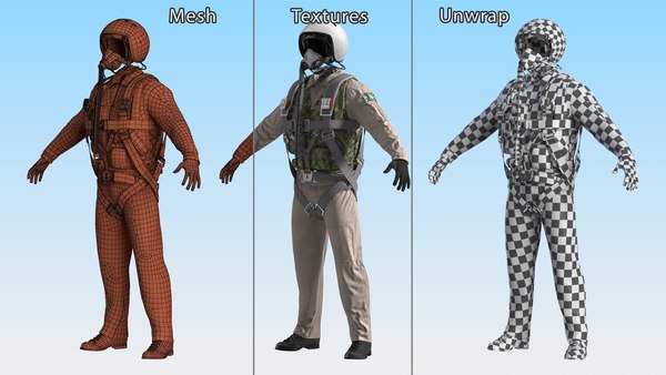 ロシアの戦闘機パイロットの制服3Dモデル - TurboSquid 2388757