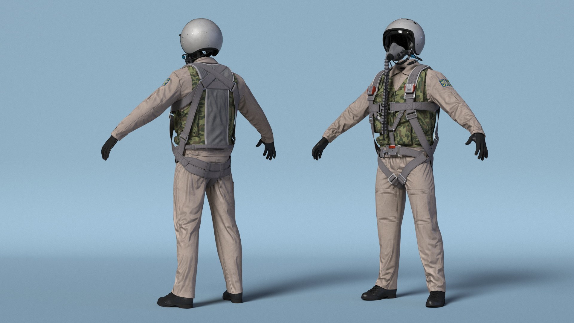 3D Russian Fighter Jet Pilot Uniform Model - TurboSquid 2388757