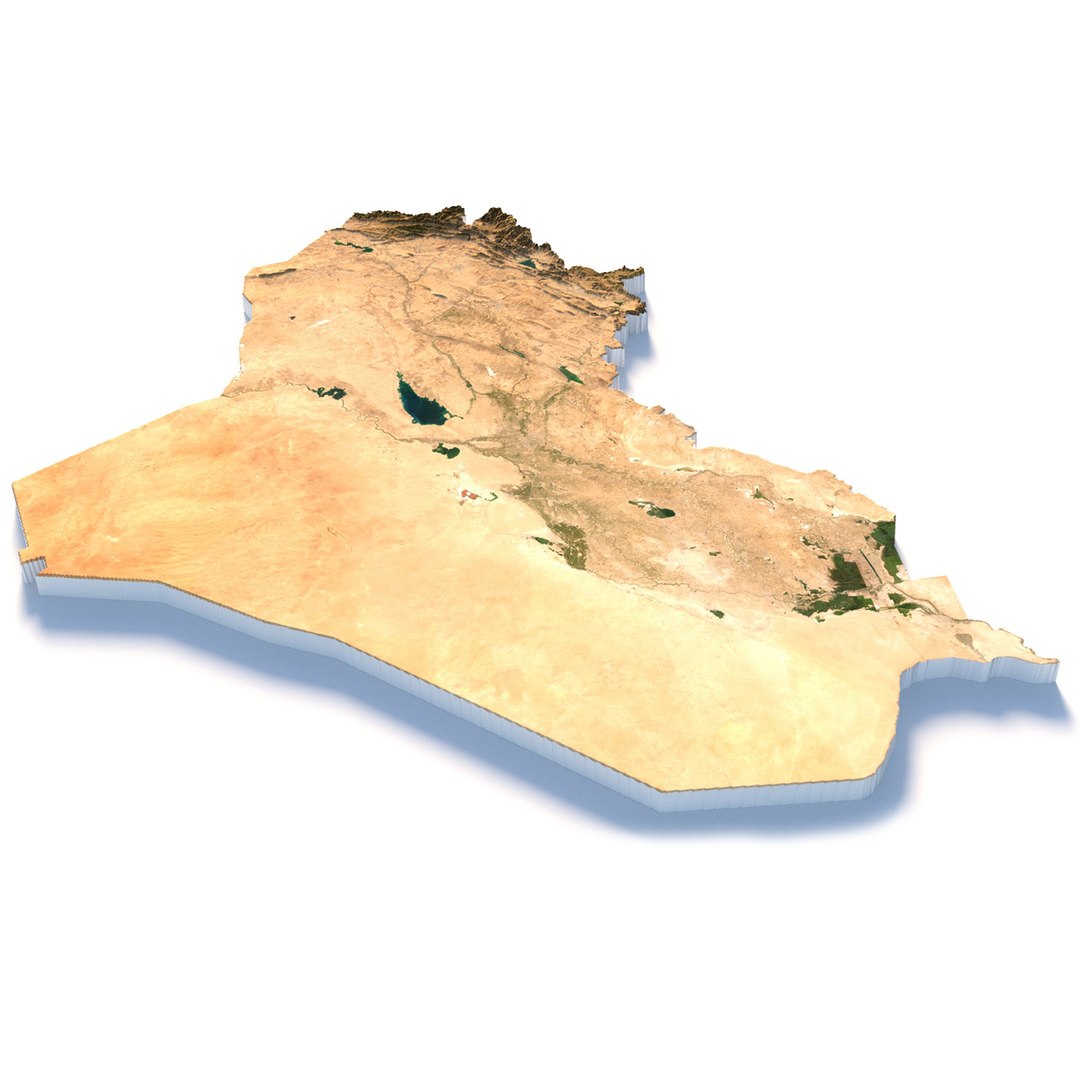 3D Model Iraq Terrain Map - TurboSquid 2336182