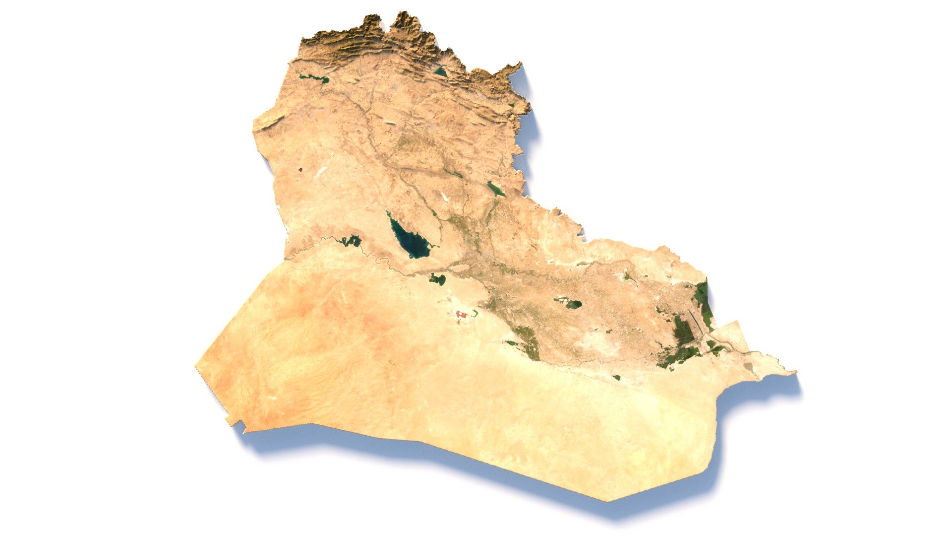 3D Model Iraq Terrain Map - TurboSquid 2336182