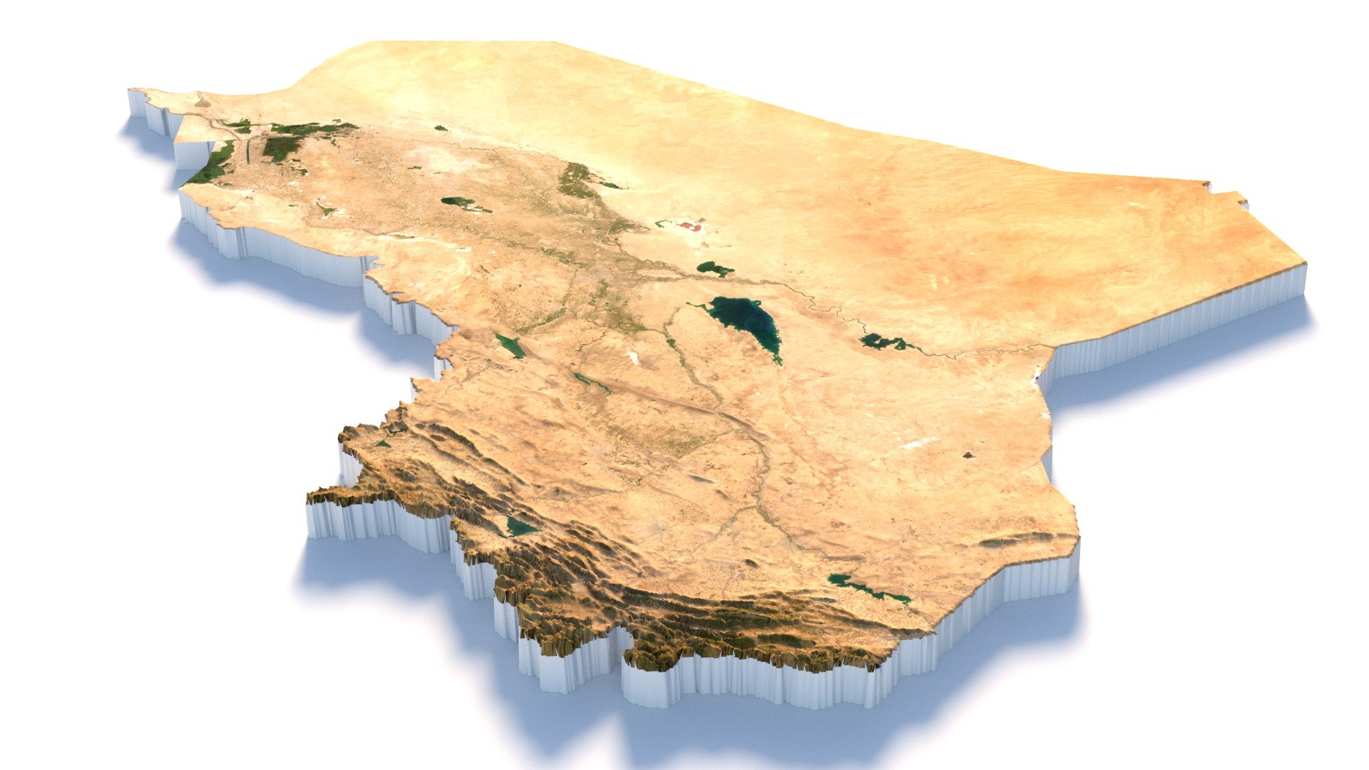 3D Model Iraq Terrain Map - TurboSquid 2336182