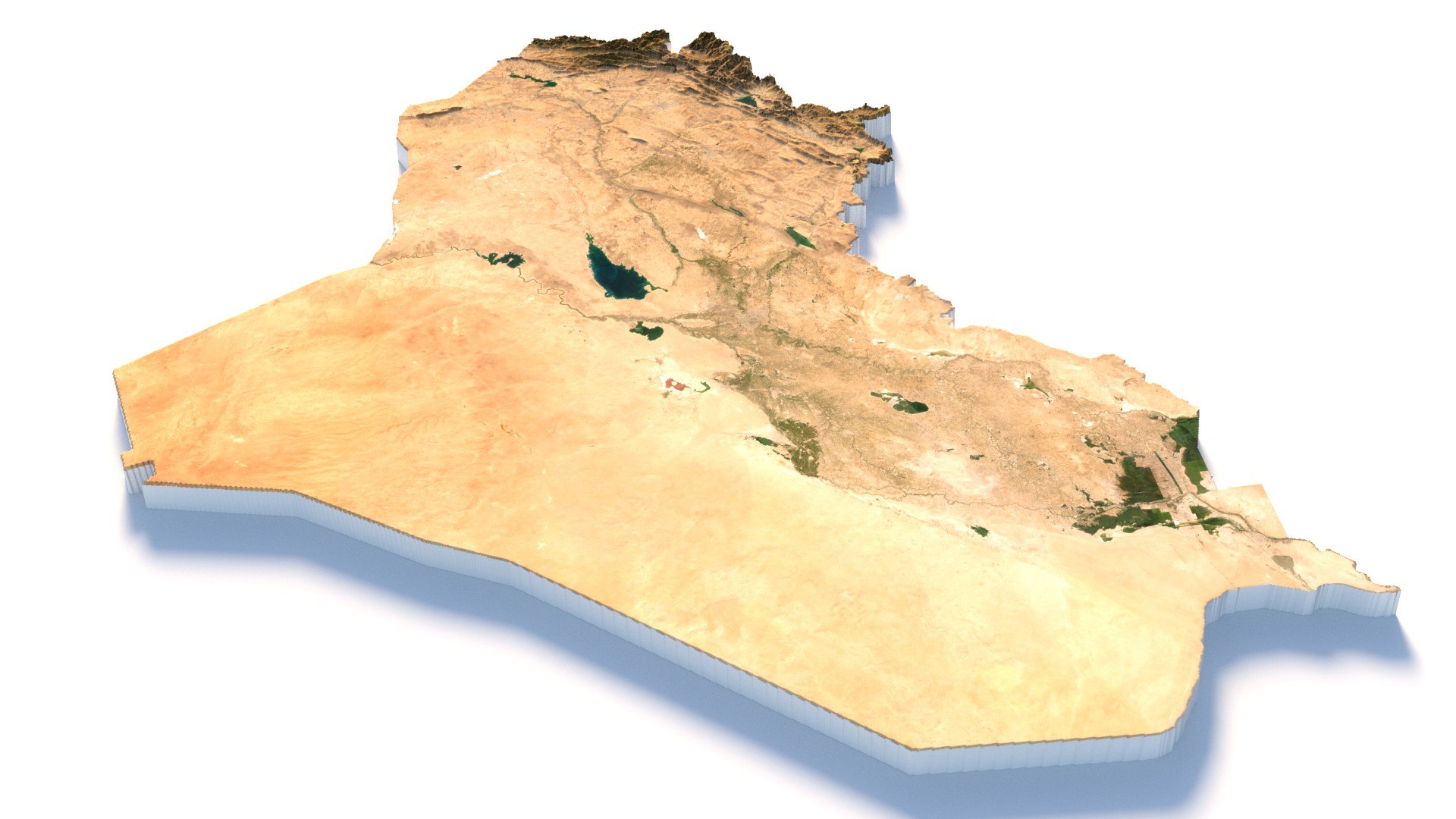 3D Model Iraq Terrain Map - TurboSquid 2336182