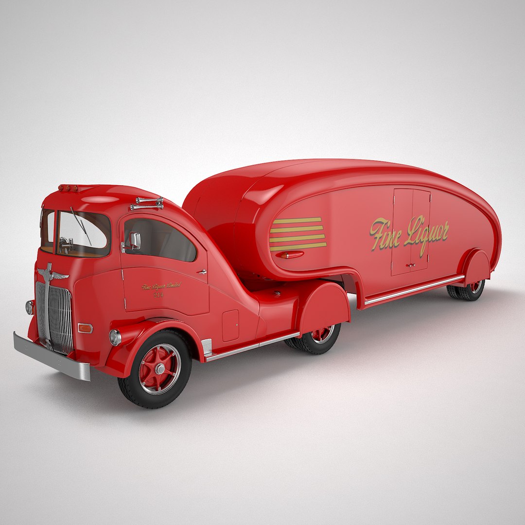 Fine Liquor Streamlined Truck 3d 3ds
