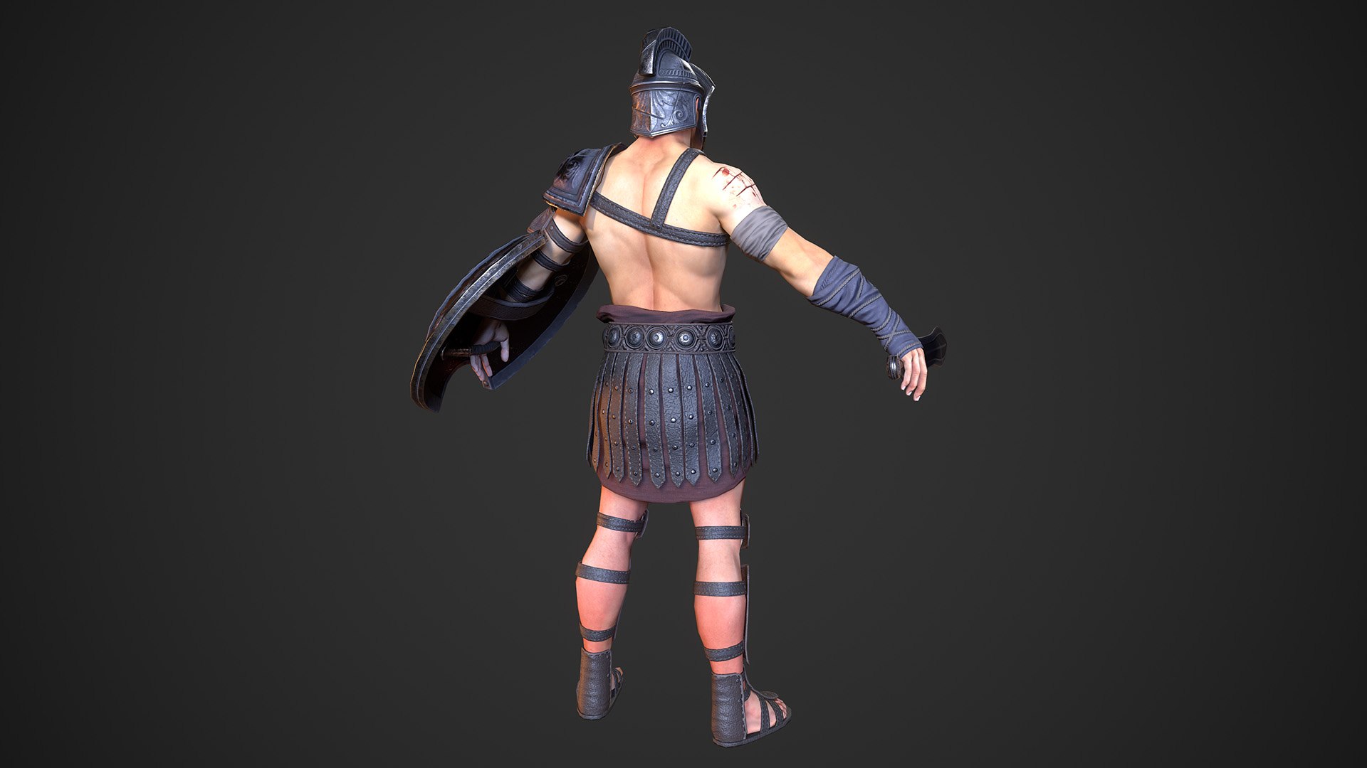 3D Gladiator Animation Armor - TurboSquid 1656359
