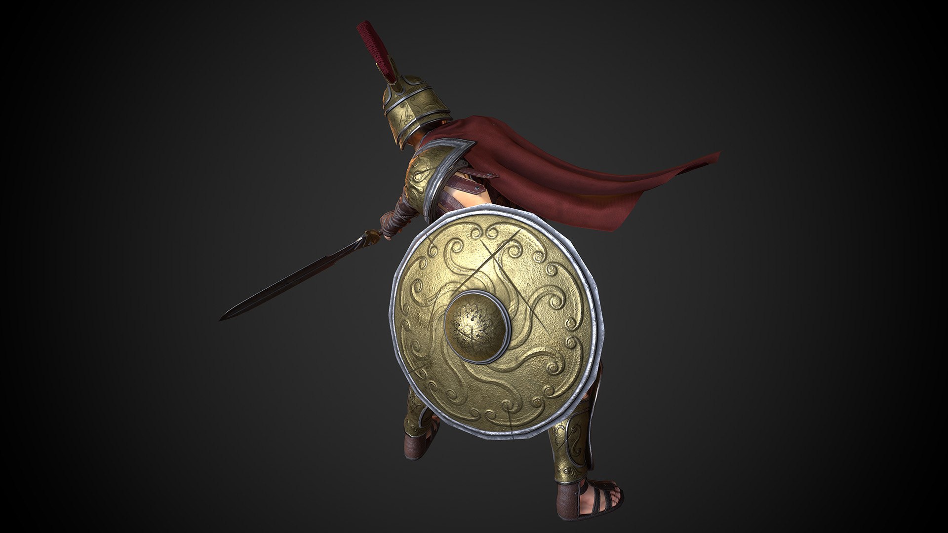 3D Gladiator Animation Armor - TurboSquid 1656359