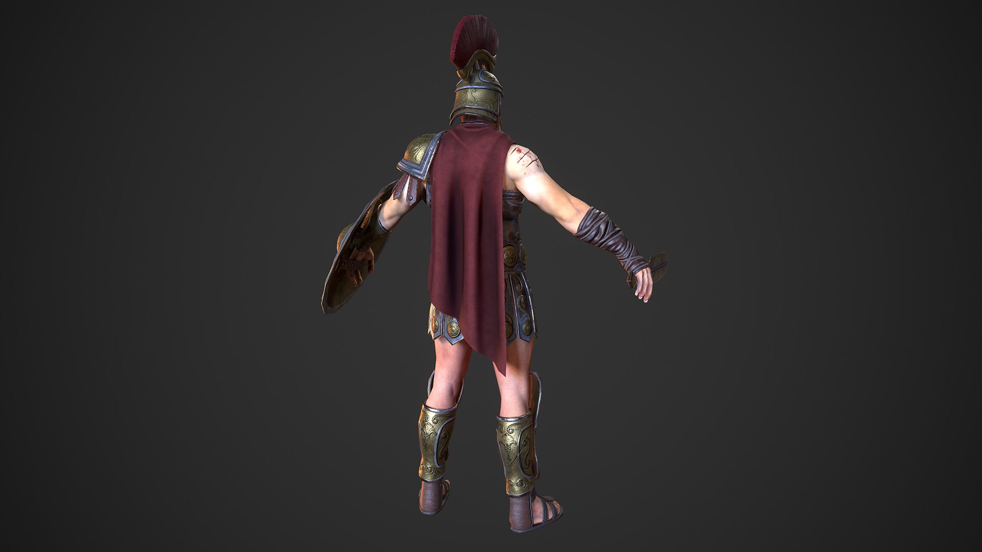 3D Gladiator Animation Armor - TurboSquid 1656359