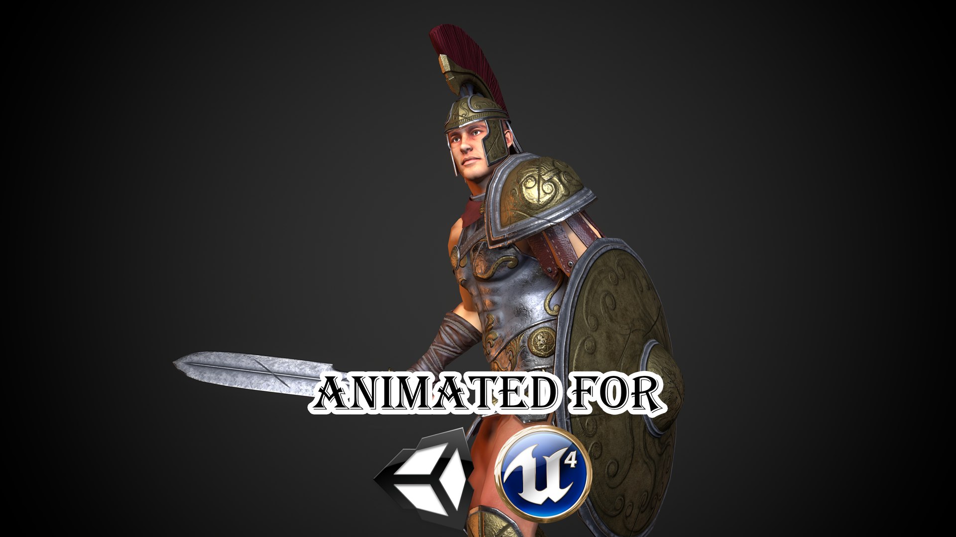 3D Gladiator Animation Armor - TurboSquid 1656359