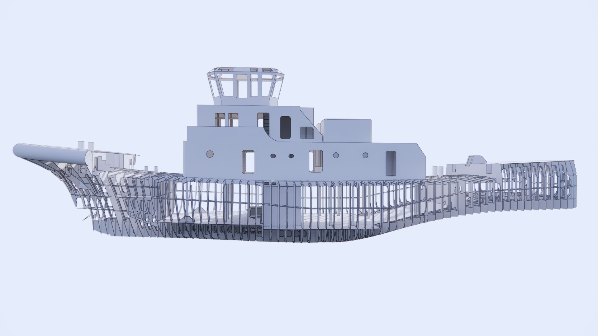 Tug boat 50 Tons Structure 3D model - TurboSquid 1798622