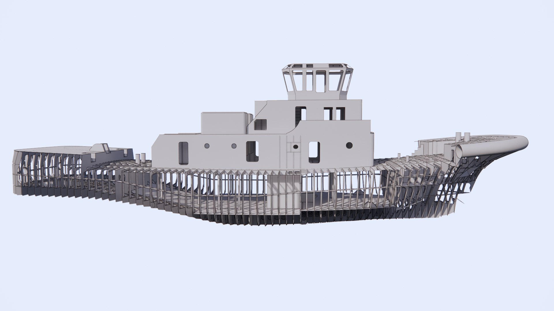 Tug Boat 50 Tons Structure 3D Model - TurboSquid 1798622