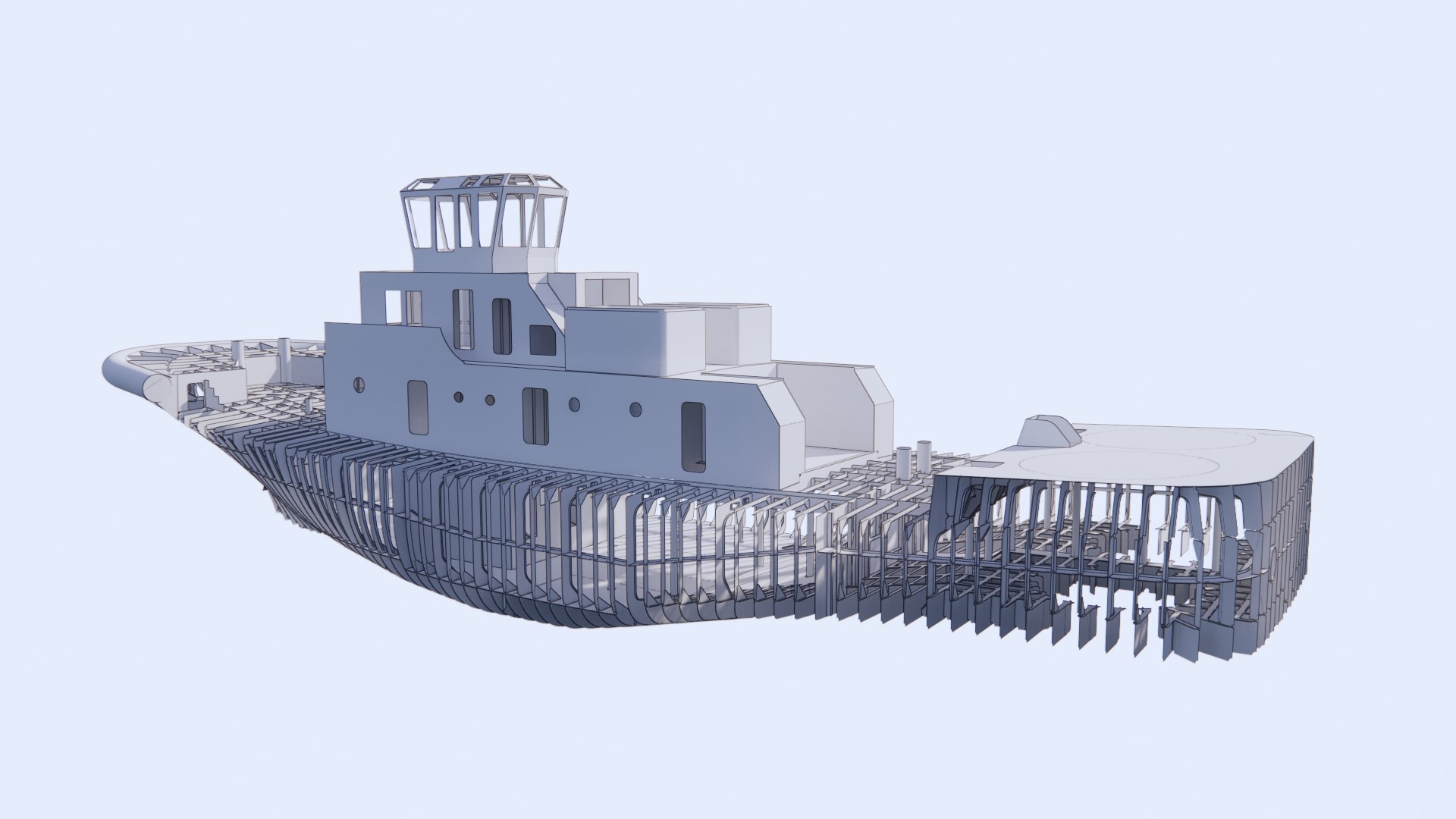 Tug Boat 50 Tons Structure 3D Model - TurboSquid 1798622