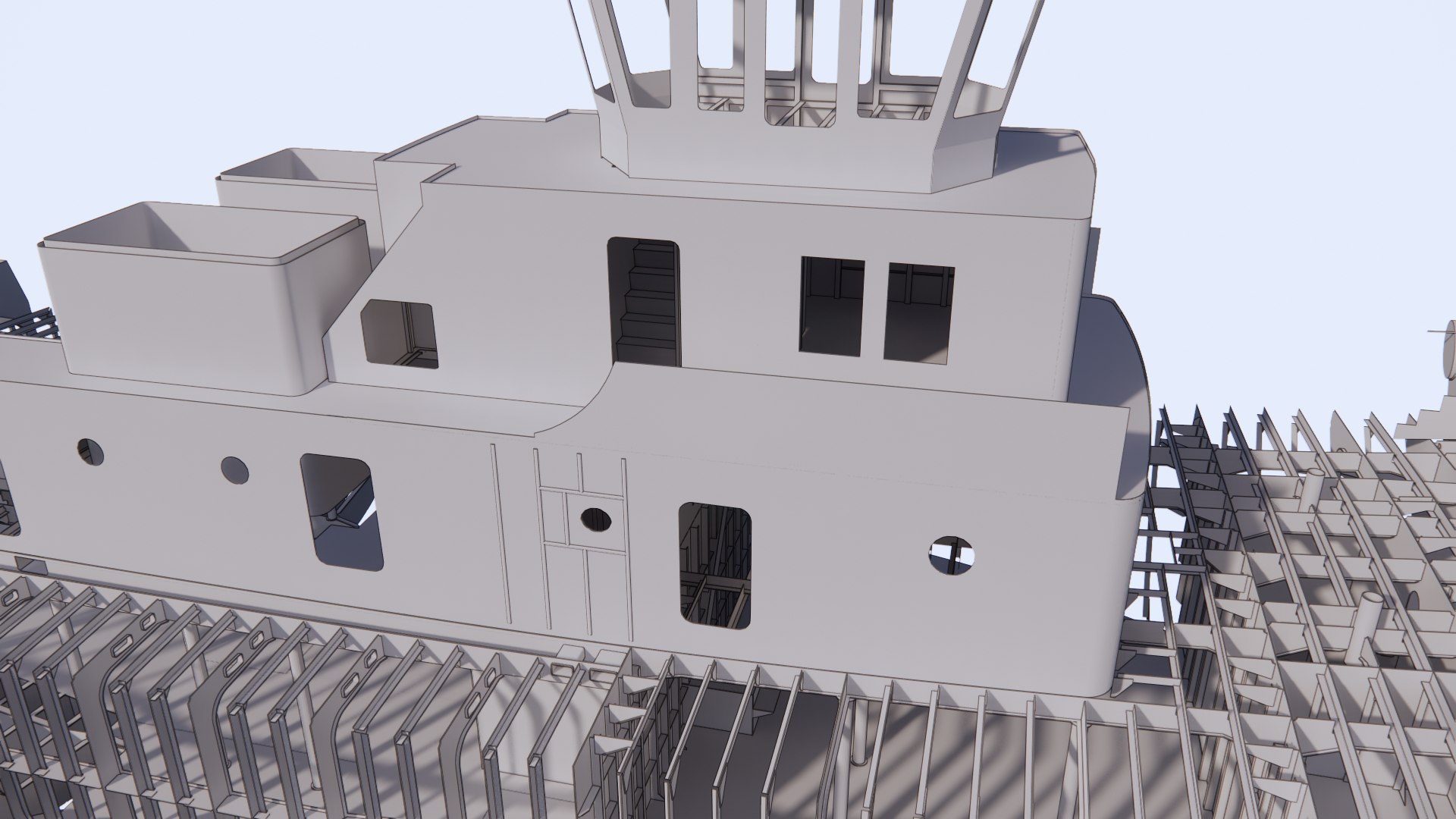 Tug Boat 50 Tons Structure 3D Model - TurboSquid 1798622