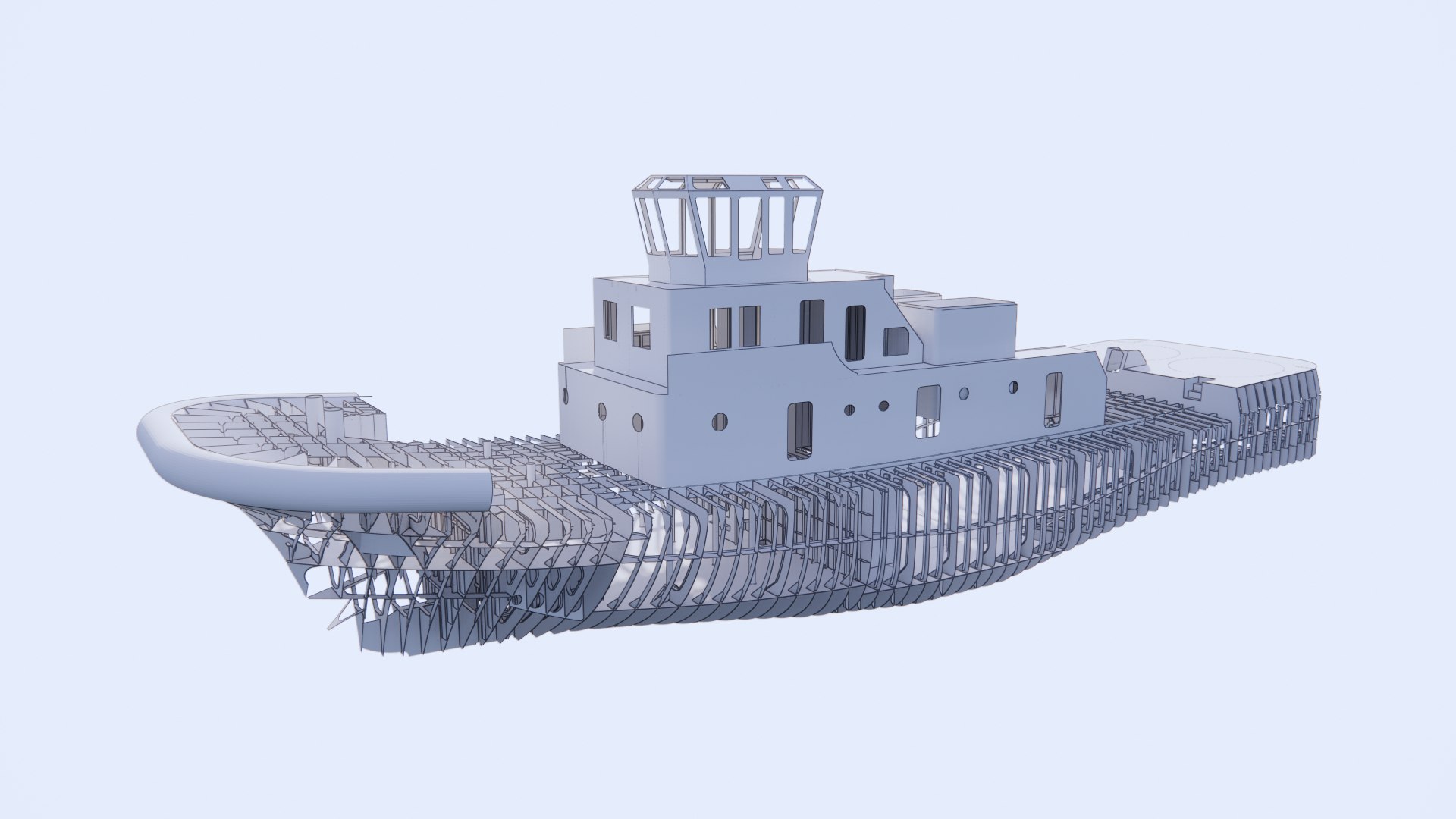 Tug Boat 50 Tons Structure 3D Model - TurboSquid 1798622
