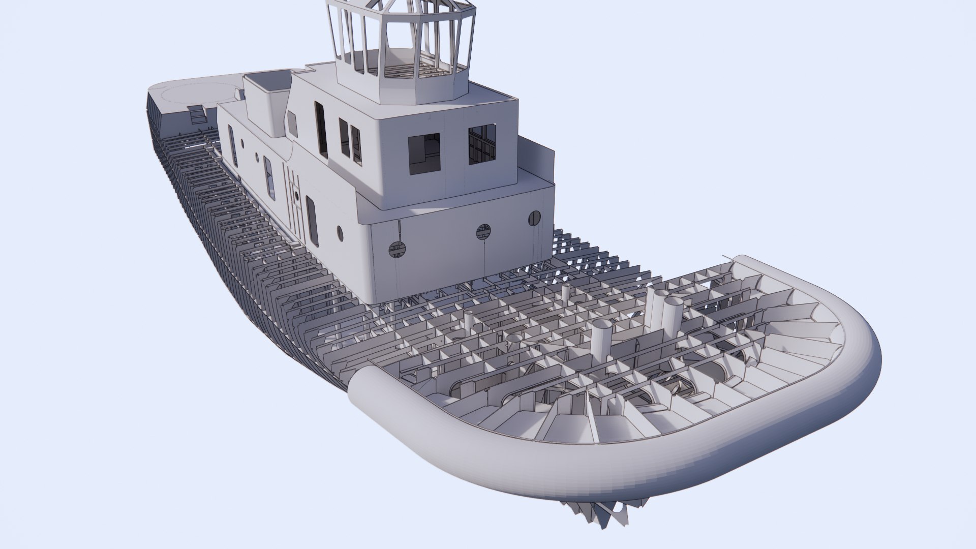 Tug Boat 50 Tons Structure 3D Model - TurboSquid 1798622