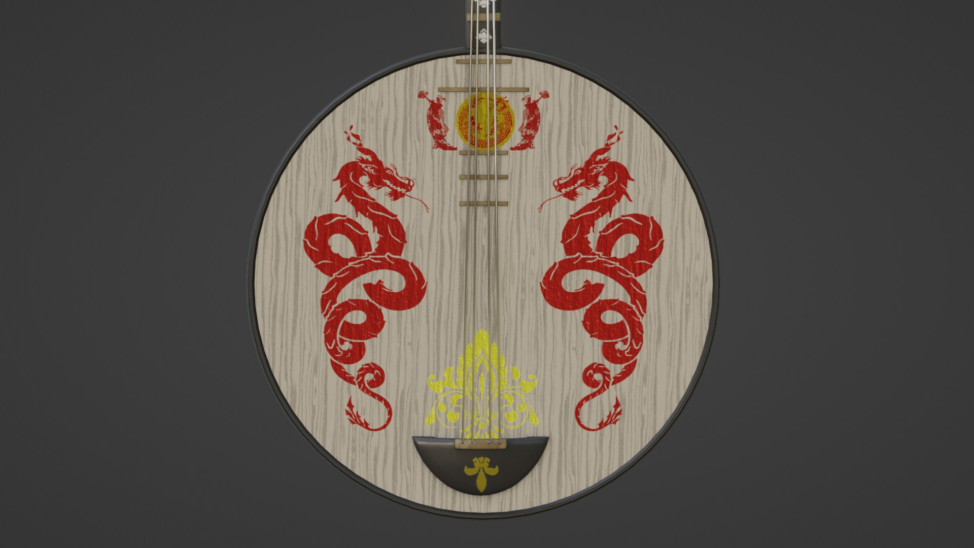 The Yueqin - Moon Lute Model - TurboSquid 1998007