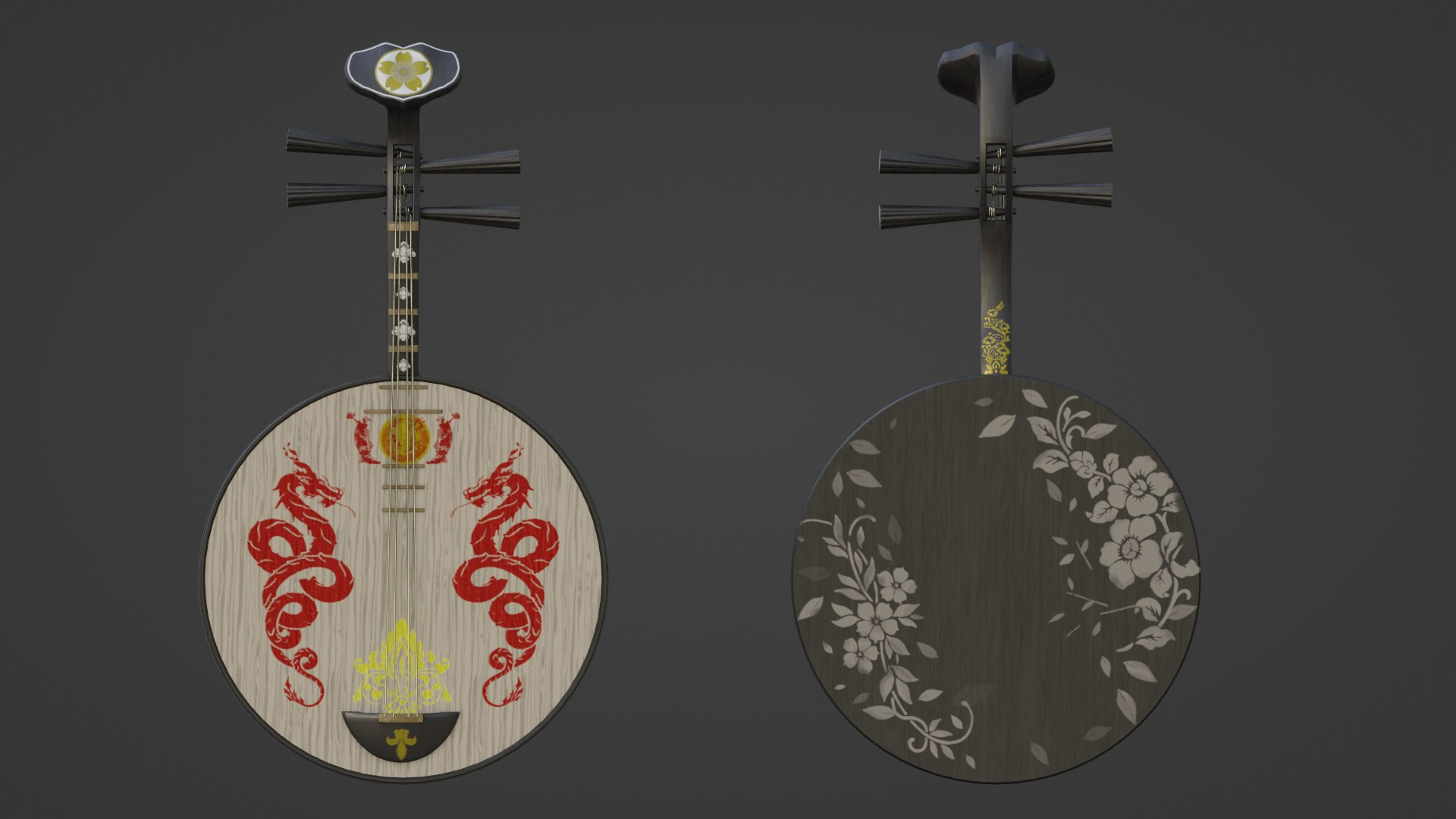 The Yueqin - Moon Lute Model - TurboSquid 1998007