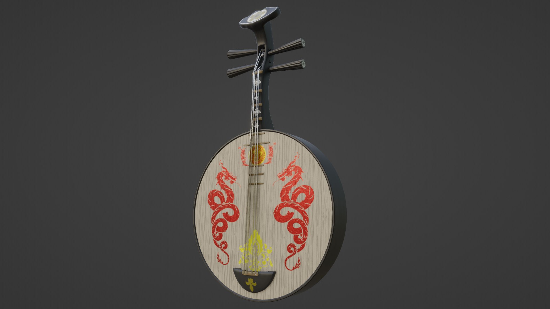The Yueqin - Moon Lute Model - TurboSquid 1998007