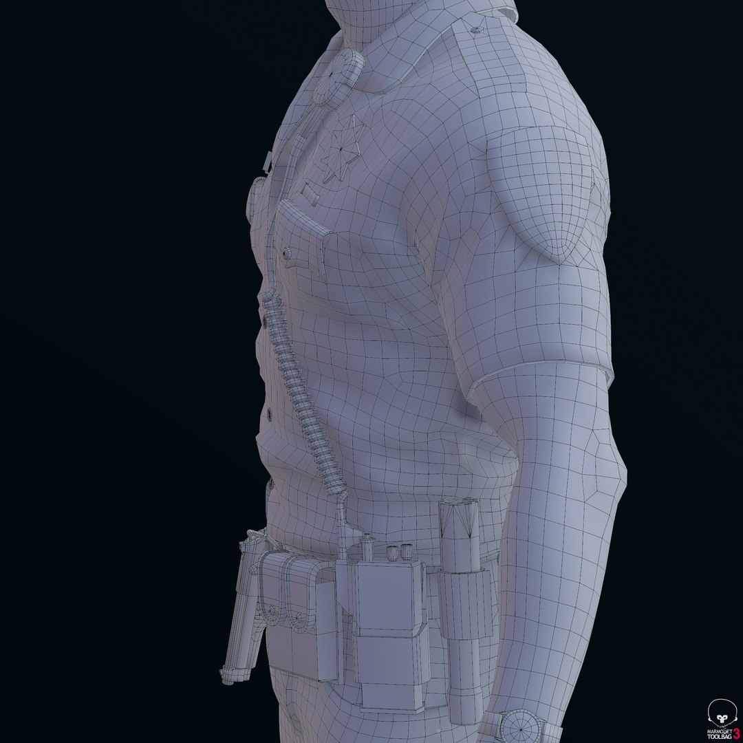 3D Model Police Officer Man Character - TurboSquid 1235378