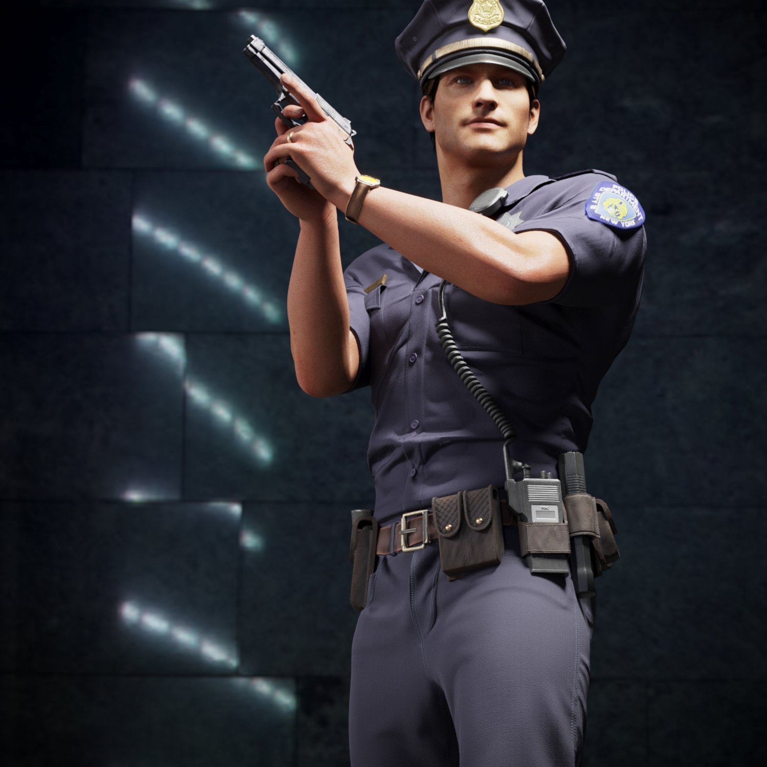 3D model police officer man character - TurboSquid 1235378
