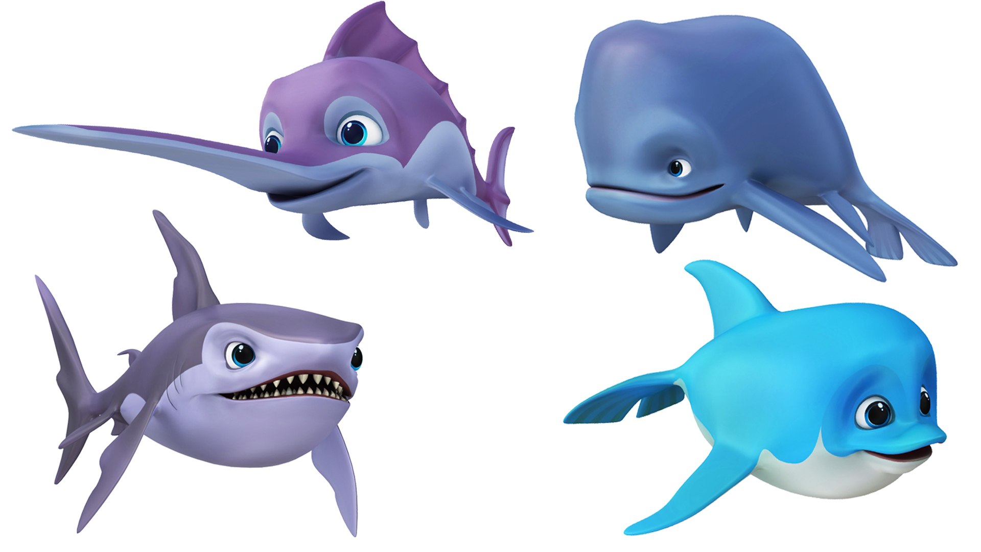 Cartoon Big Fish Collection 1 3D Model - TurboSquid 2081710