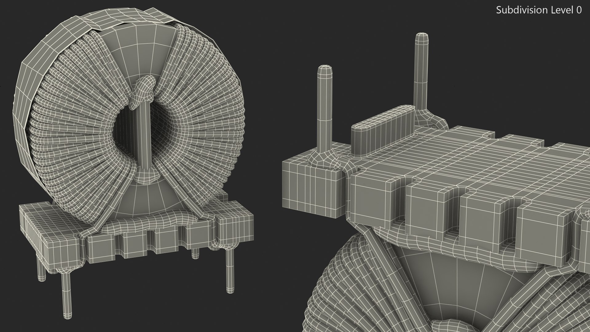 3D common mode choke filter model - TurboSquid 1664959