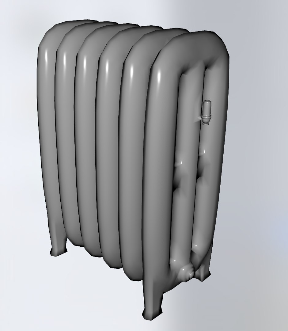 3d Traditional Steam Radiator Model