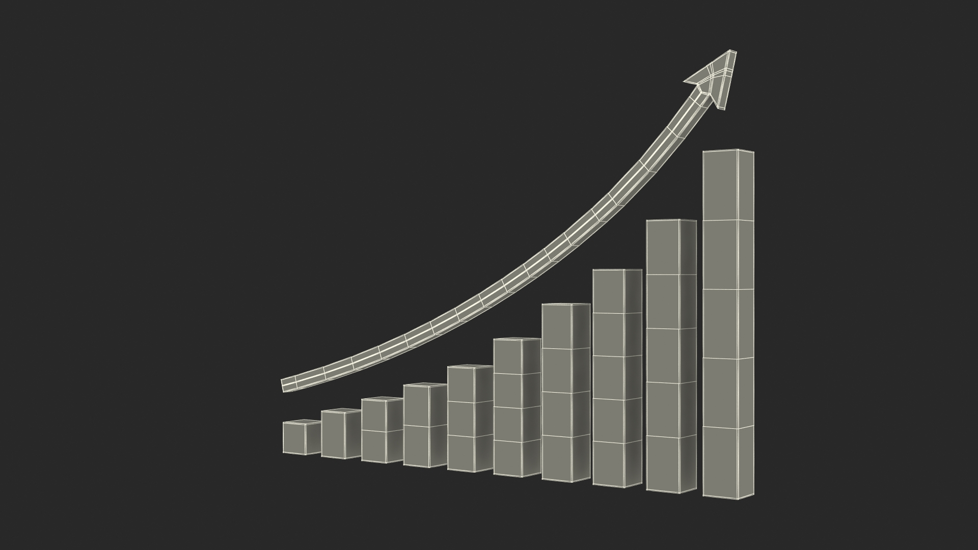Graph Curved Model - TurboSquid 1703738