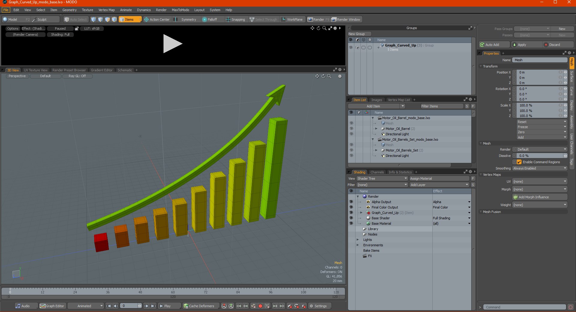 Graph curved model - TurboSquid 1703738