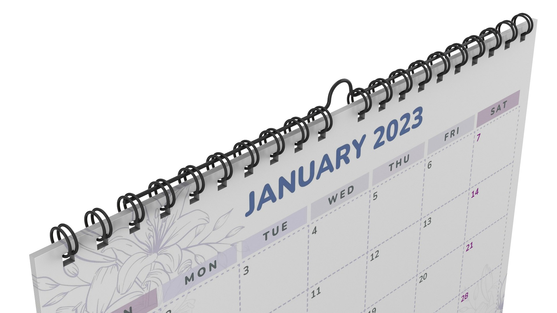 3D Calendar - TurboSquid 2048437