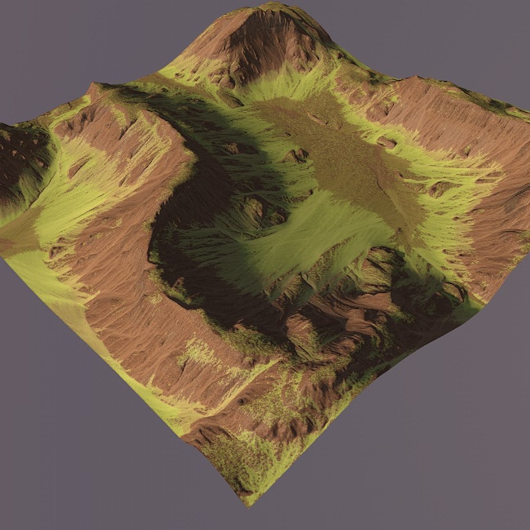 3d Model Of Mountain Maps Terrain