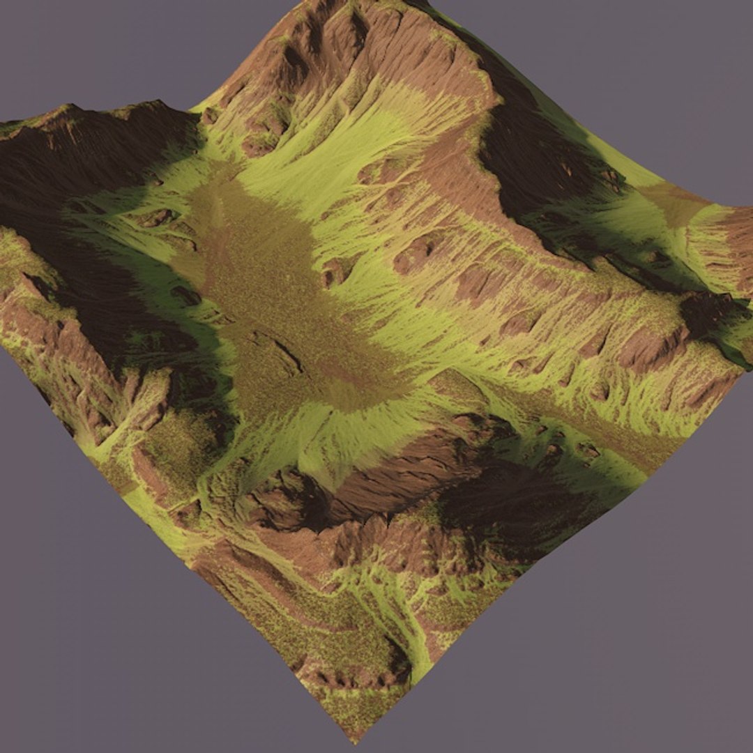 3d Model Of Mountain Maps Terrain