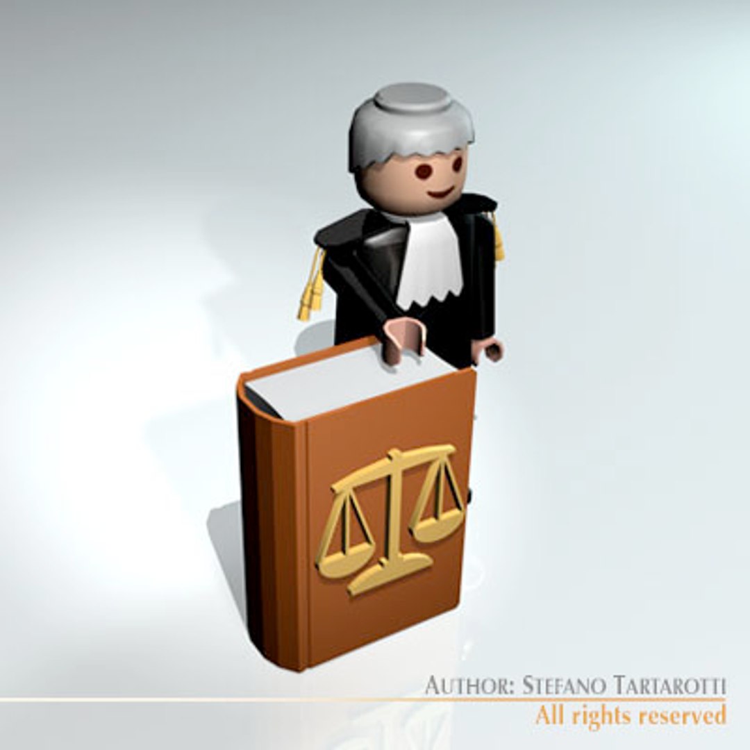 Plastic Figure Lawyer Judge 3d Model