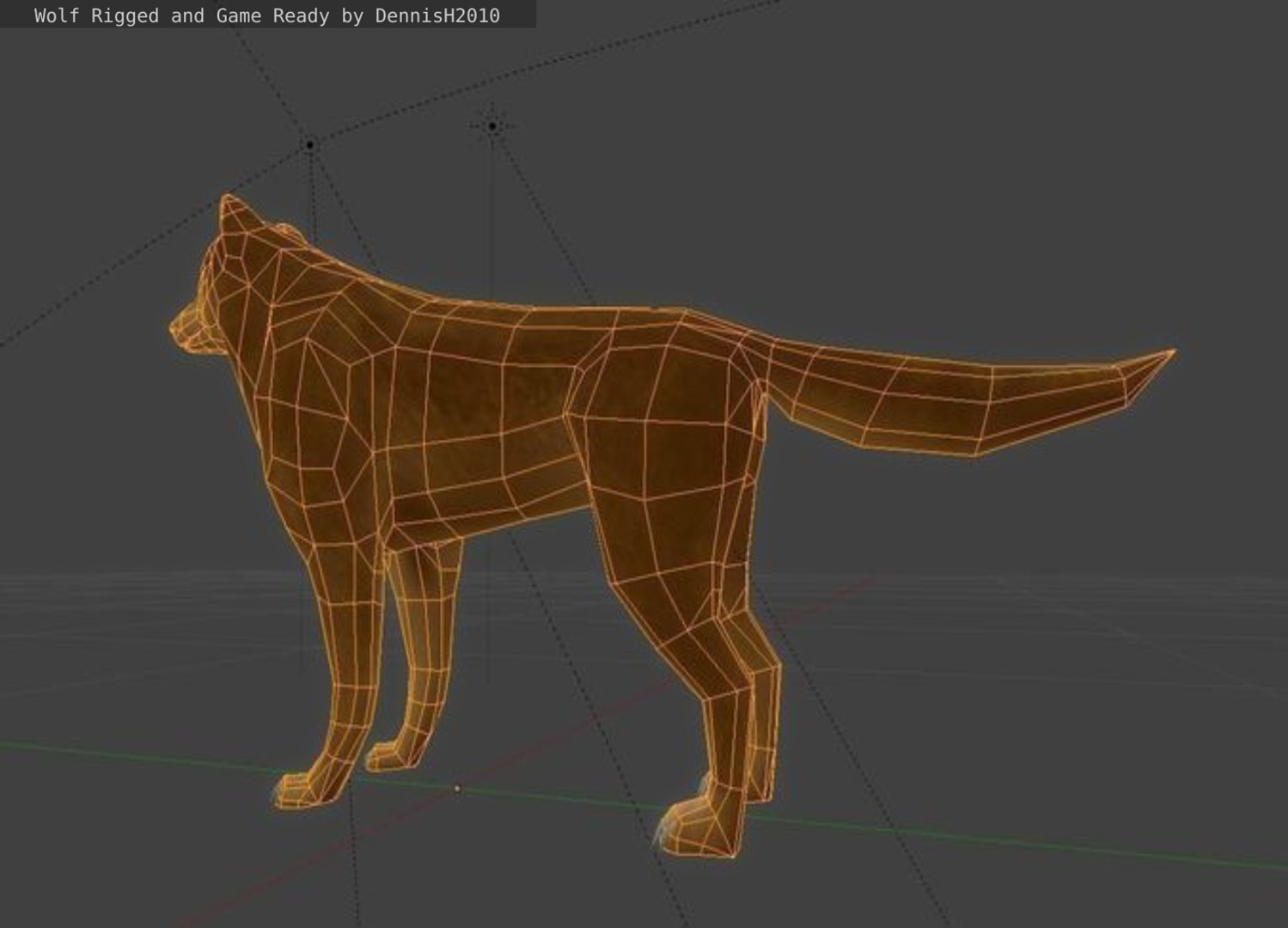 3d ready wolf animations model