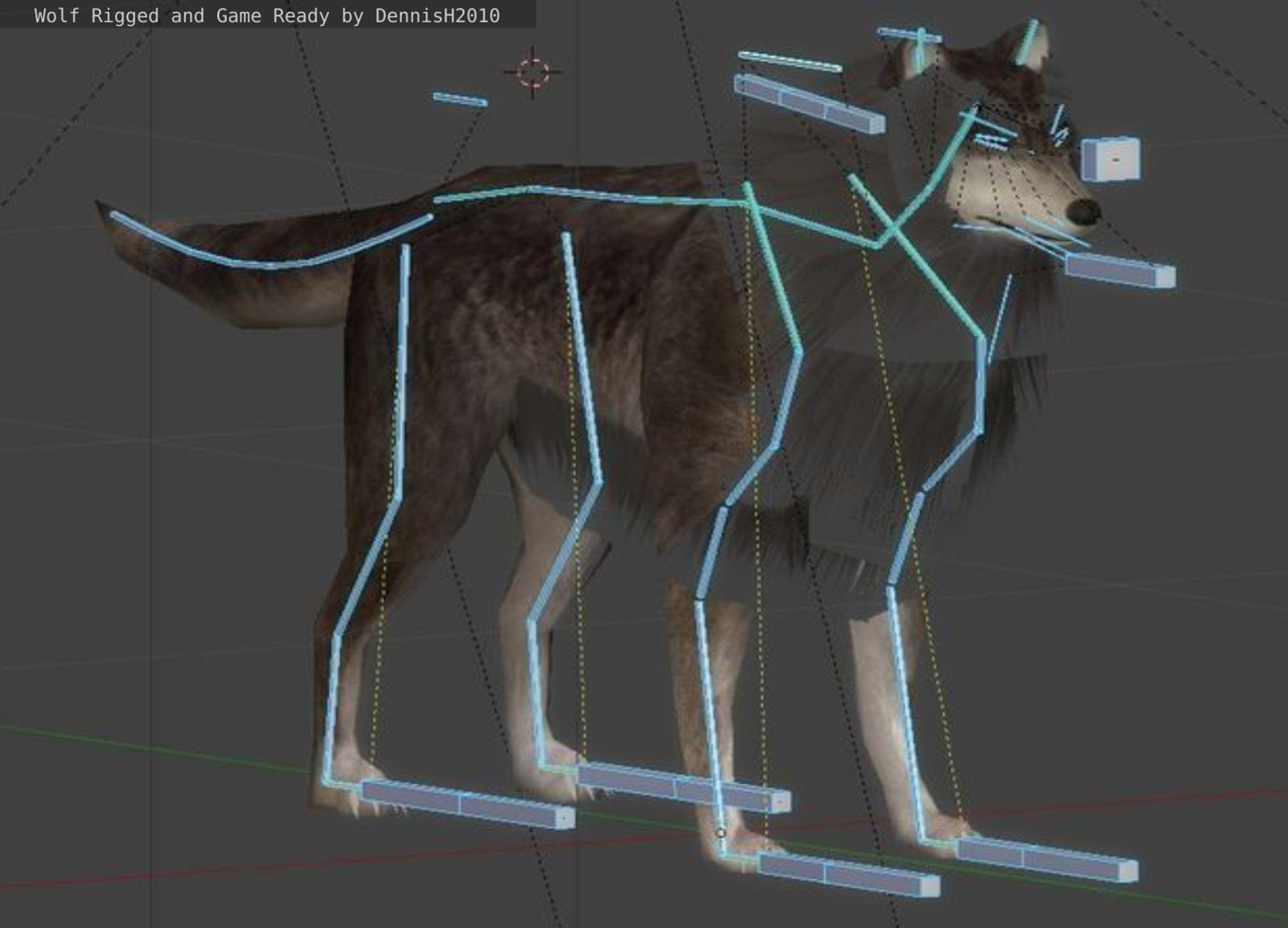 3d Ready Wolf Animations Model