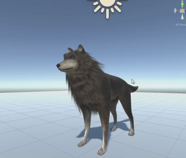 3d ready wolf animations model