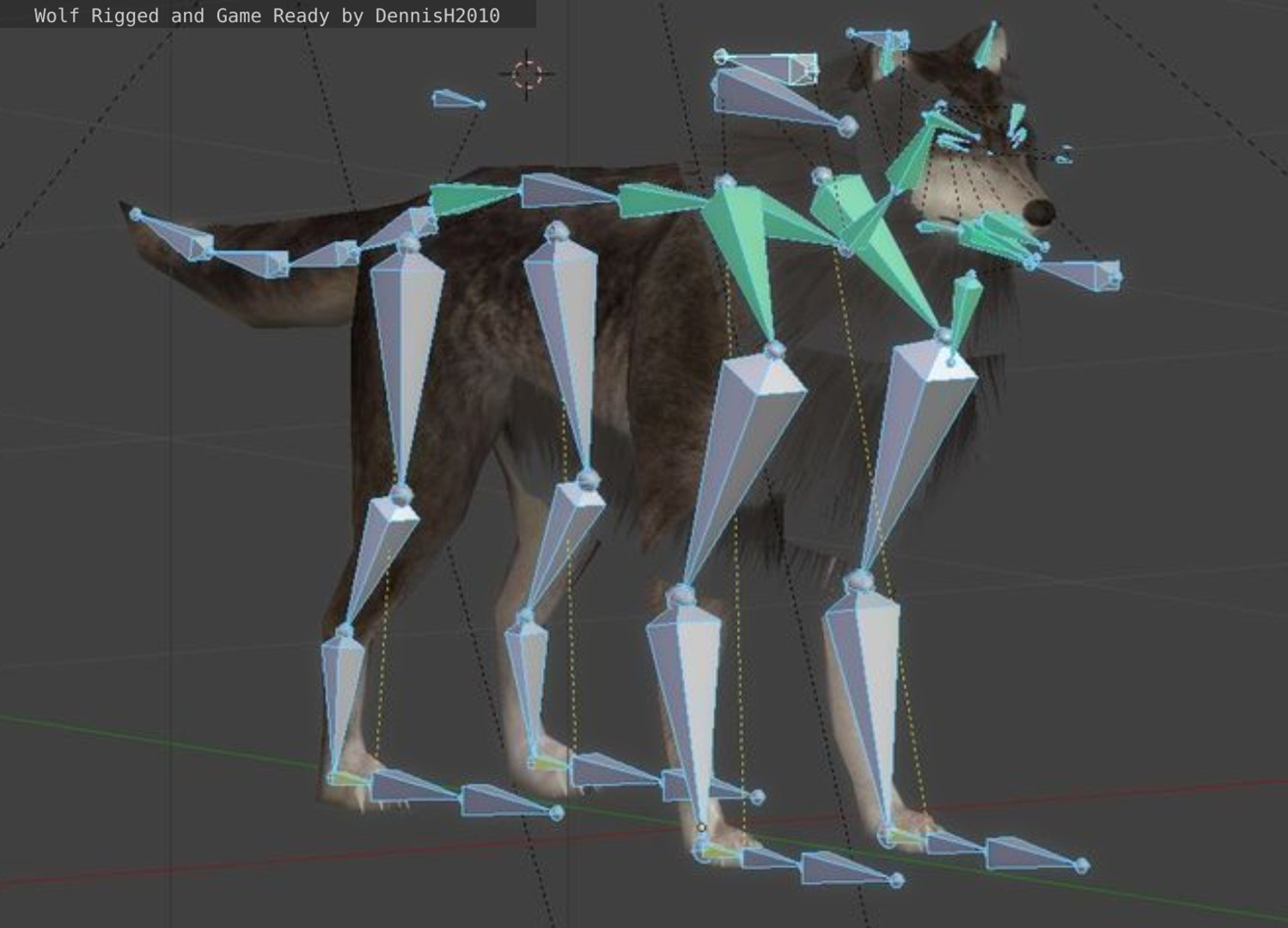 3d ready wolf animations model